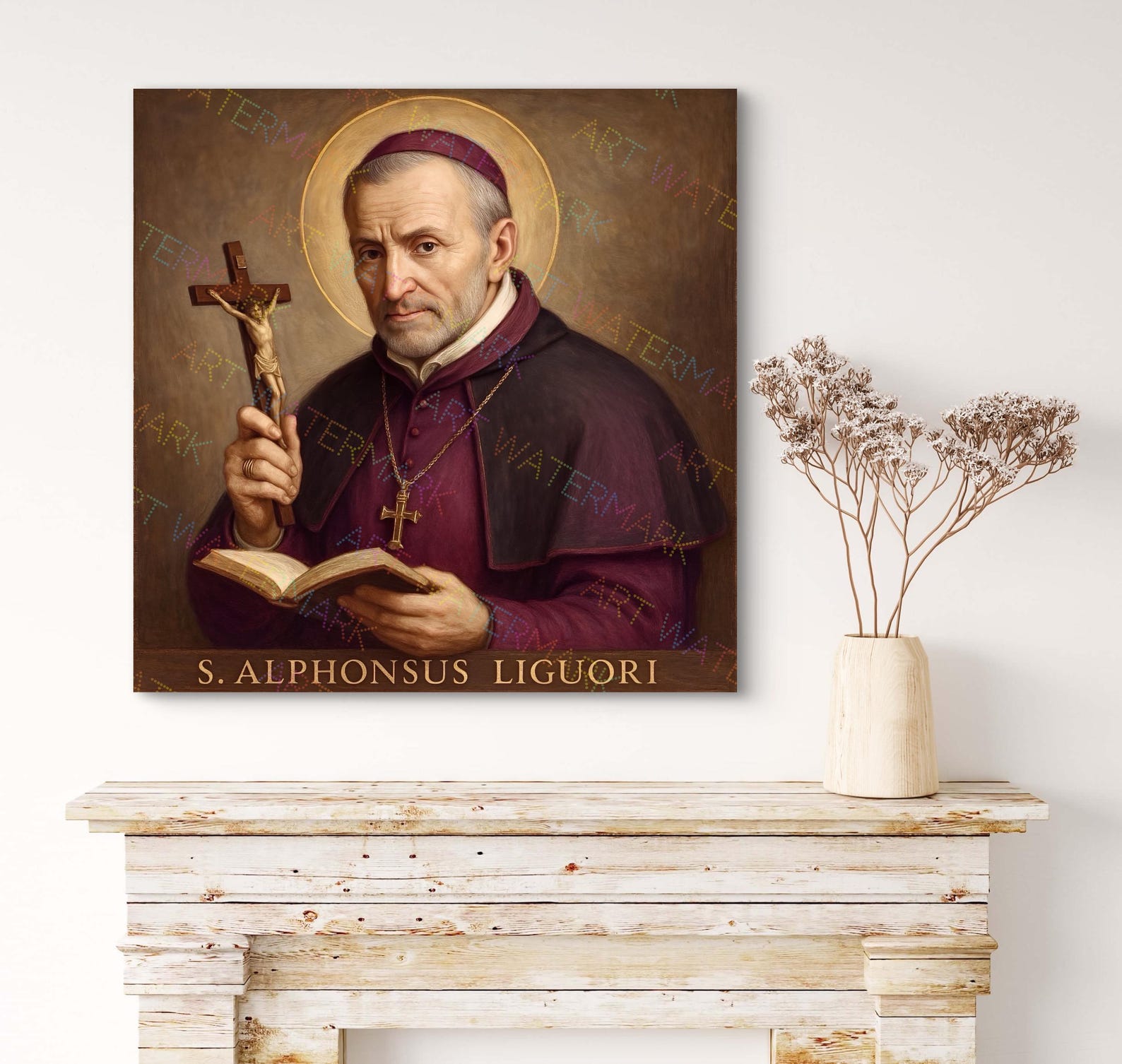 St. Alphonsus Liguori Canvas Art | Religious Wall Décor | Saint ...
