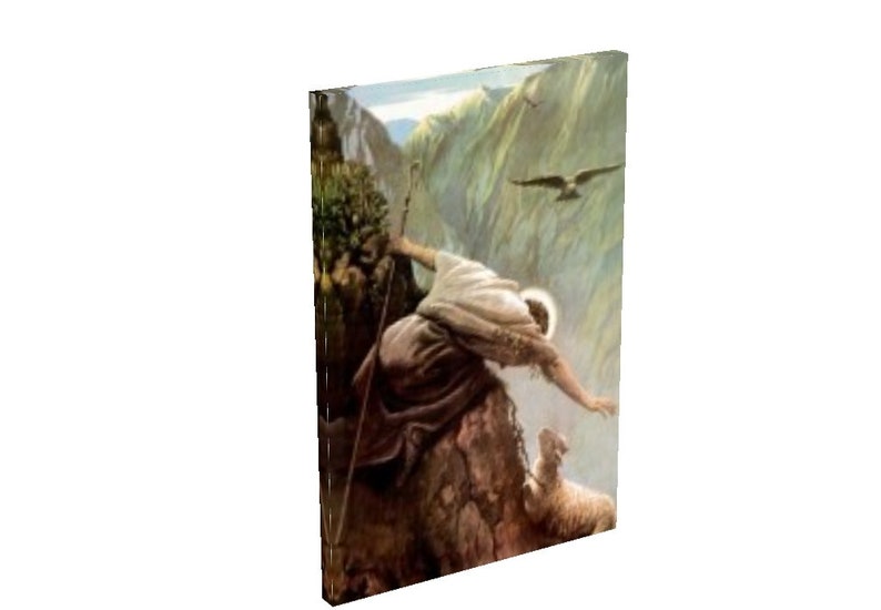 Jesus Christ the Good Shepherd Saving Lost Sheep Savior - Etsy