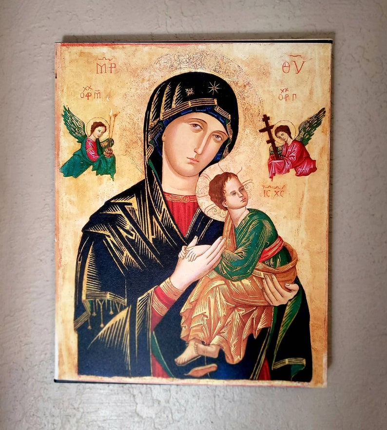 Our Lady of Perpetual Help Canvas Art Large Wall Decor Fine - Etsy