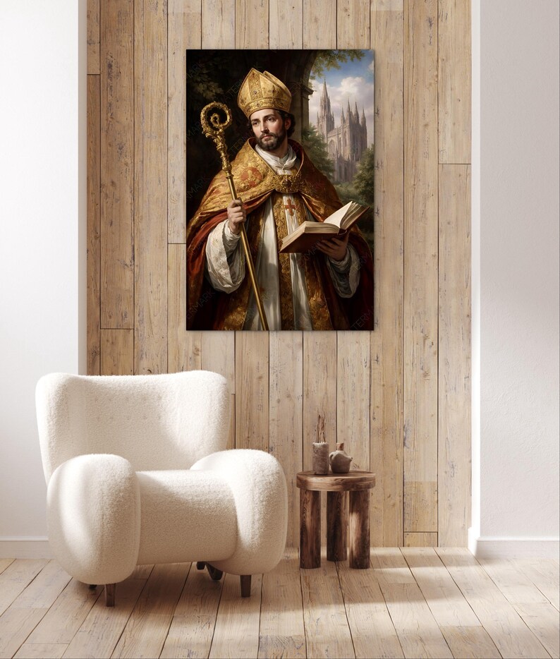 St. Thomas Becket Canvas, Bishop of Canterbury, Martyr, Catholic Saint ...