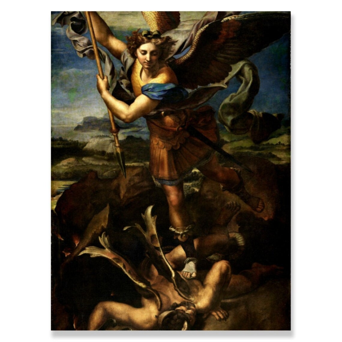 St. Michael the Archangel Defend Us in Battle Catholic Wall - Etsy