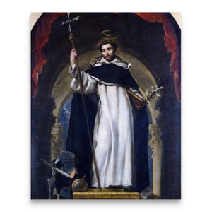 Saint Dominic Canvas Wall Art, Catholic Gifts, Patron Saints, Mary's ...