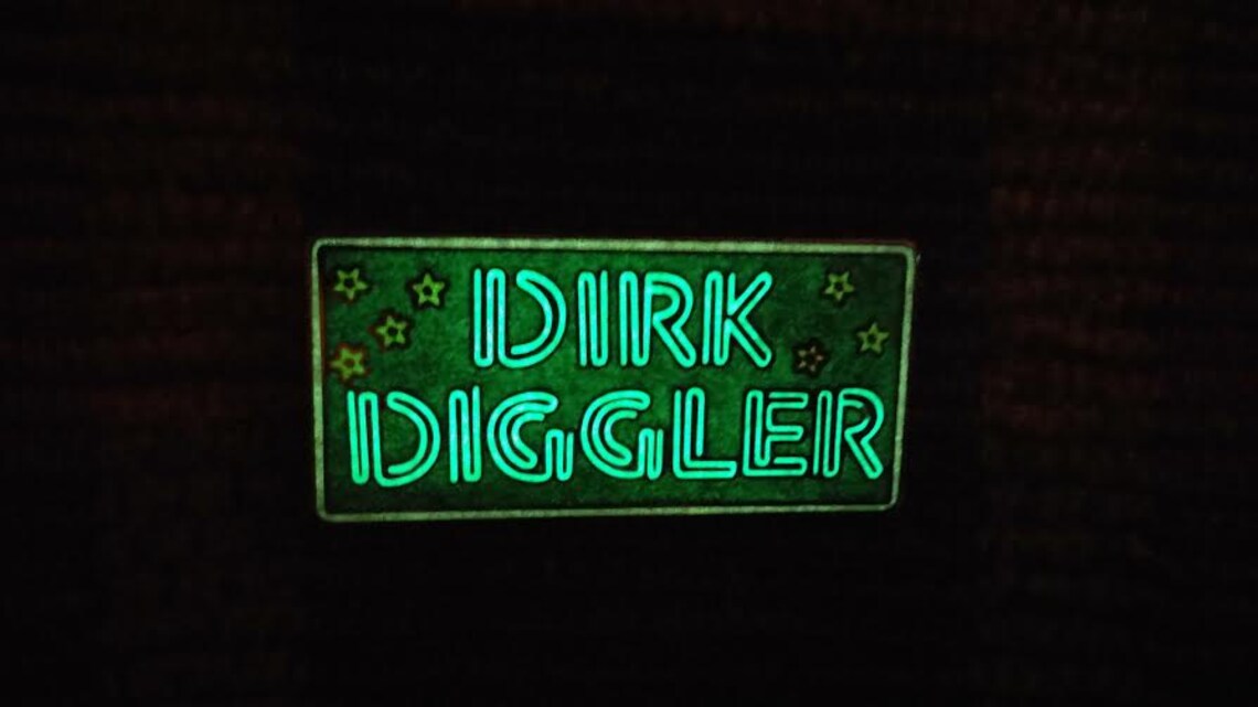 10 Pack of Glow in the Dark Dirk Diggler Neon Sign Lapel Hat - Etsy