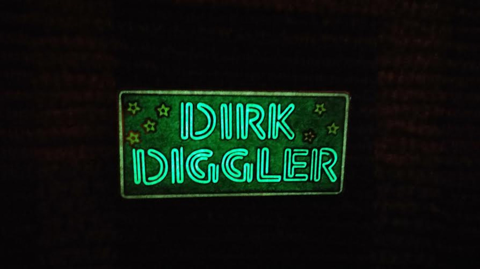 10 Pack of Glow in the Dark Dirk Diggler Neon Sign Lapel Hat - Etsy