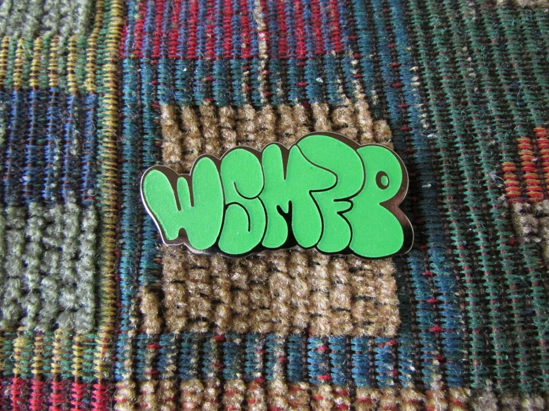 Wide Spread WSMFP Green Street Art Graffiti Enamel Lapel Hat - Etsy