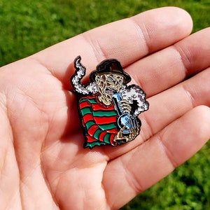 1980s Freddy Horror Nightmare Enamel Lapel Hat Pin - Etsy