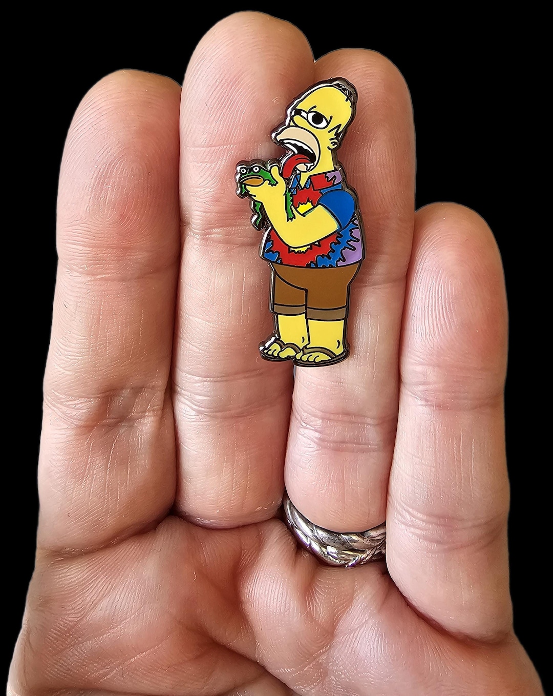 Cartoon Man Licking Toad Metal Enamel Lapel Hat Pin - Etsy