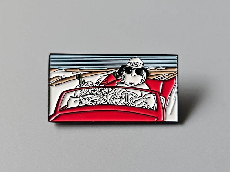 10 Pack of Fear and Loathing Cartoon Hunter S Thompson Metal Enamel ...