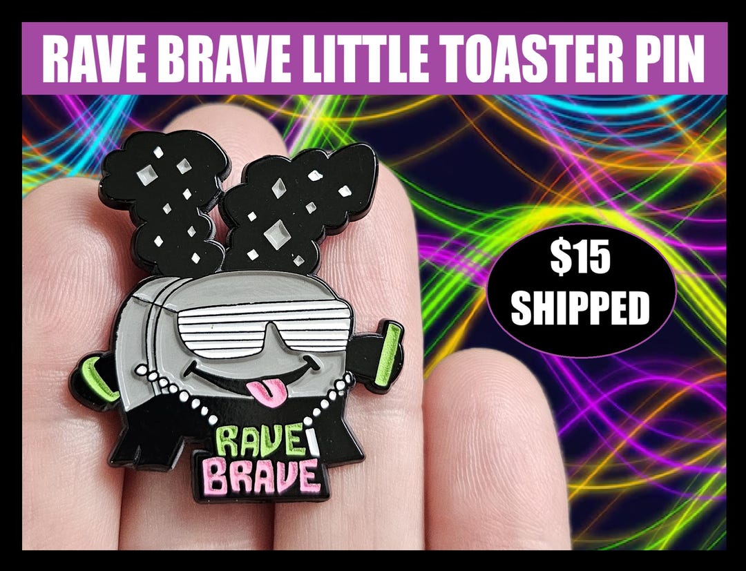 Cartoon Rave Brave Toaster Oven Party Metal Enamel Lapel Hat Pin - Etsy