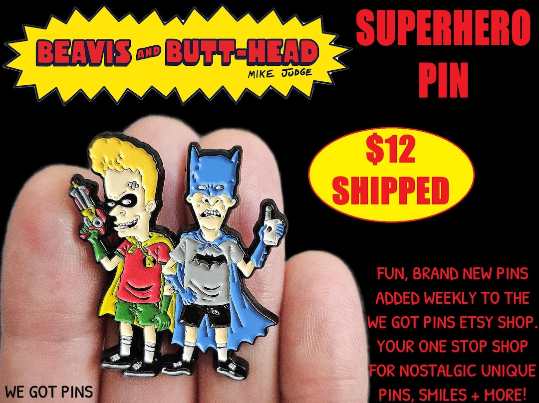 90's Music TV Cartoon Superhero Super Hero Enamel Lapel Hat Pin 1990s ...