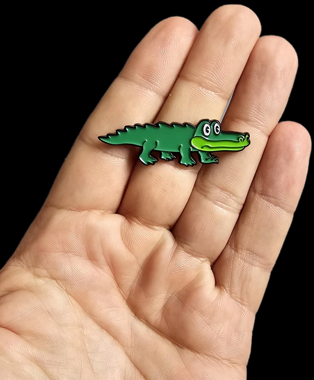 Lizard Alligator Crocodile Cartoon Jam Band Metal Enamel Lapel Hat Pin ...