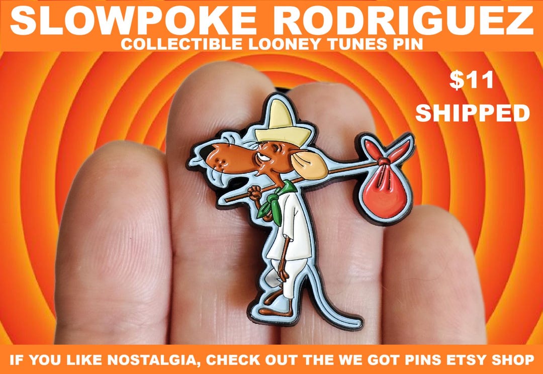 Slow Poke Hitchhiking Hiking Cartoon Mouse Enamel Lapel Hat Pin - Etsy