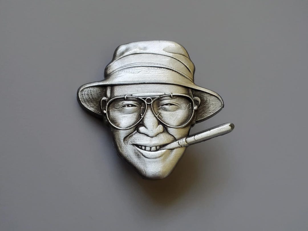 10 Pack of Fear and Loathing Cartoon Hunter S Thompson 3D Molded Metal ...