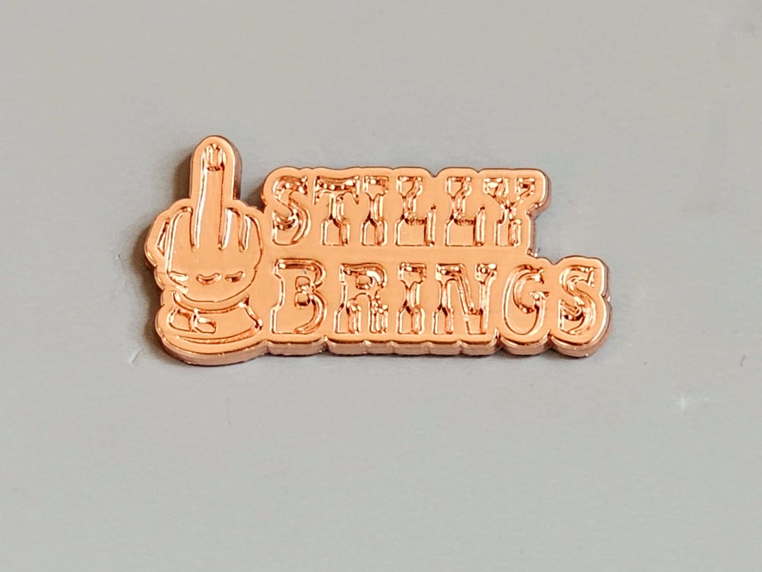 BMFS Stilly Brings Middle Finger Raw Copper Metal Enamel Hat Pin - Etsy