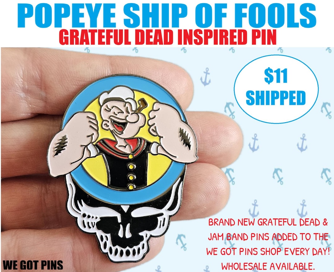 Dead Head Ship of Fools Lost Sailor Skull Enamel Lapel Hat Pin - Etsy