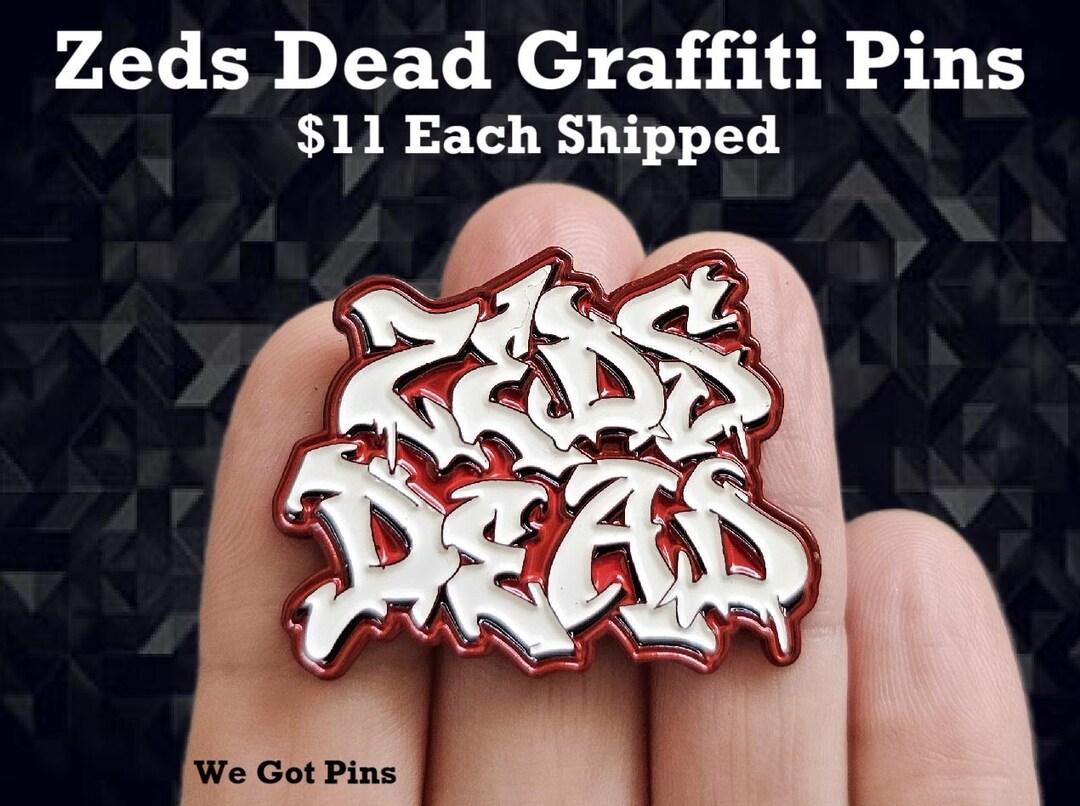 ZD White & Red Street Art Graffiti DJ Metal Enamel Lapel Hat Pin - Etsy