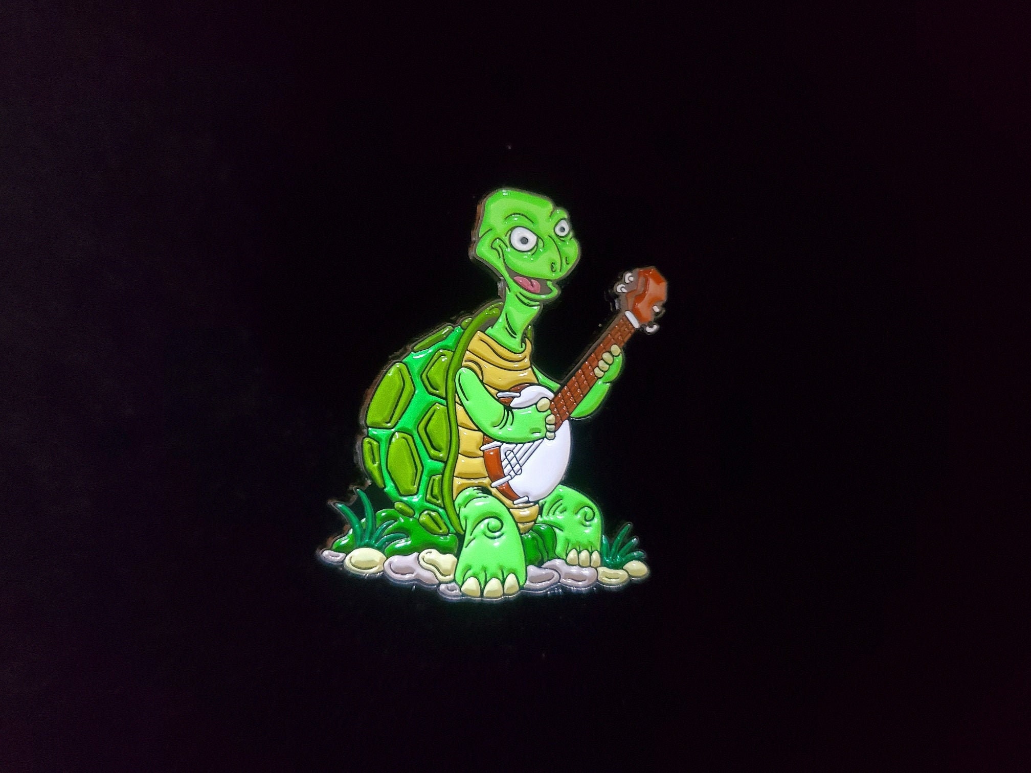 Dead Head Terrapin Turtle Banjo Bluegrass Enamel Lapel Hat Pin | Etsy