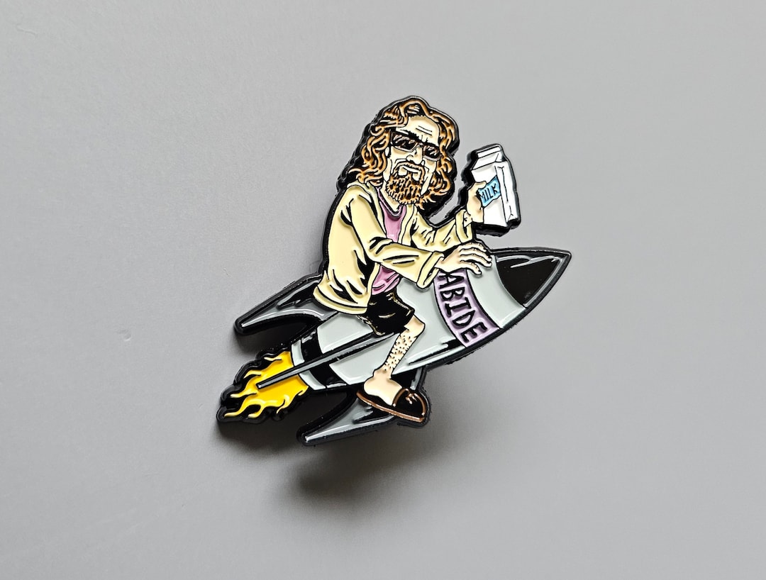 The Dude Abides Pin up Girl Rocket Metal Enamel Lapel Hat Pin - Etsy
