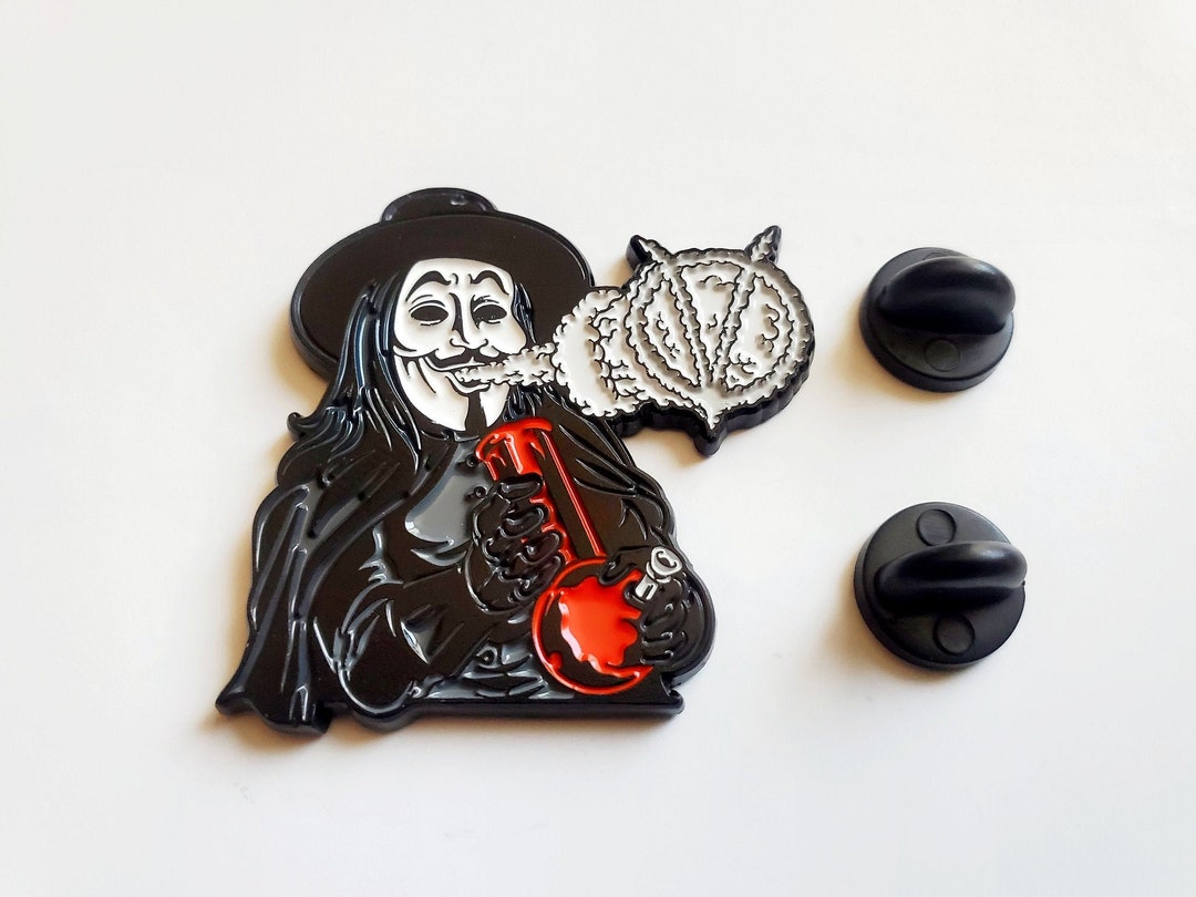 Guy Fawkes Anonymous Enamel Lapel Hat Pin - Etsy