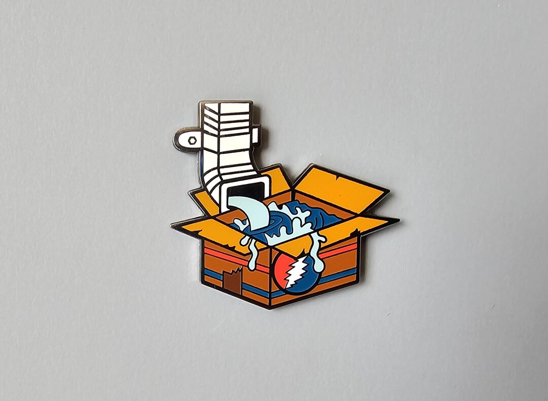 Dead Head Box of Rain Phil Metal Enamel Lapel & Hat Pin - Etsy