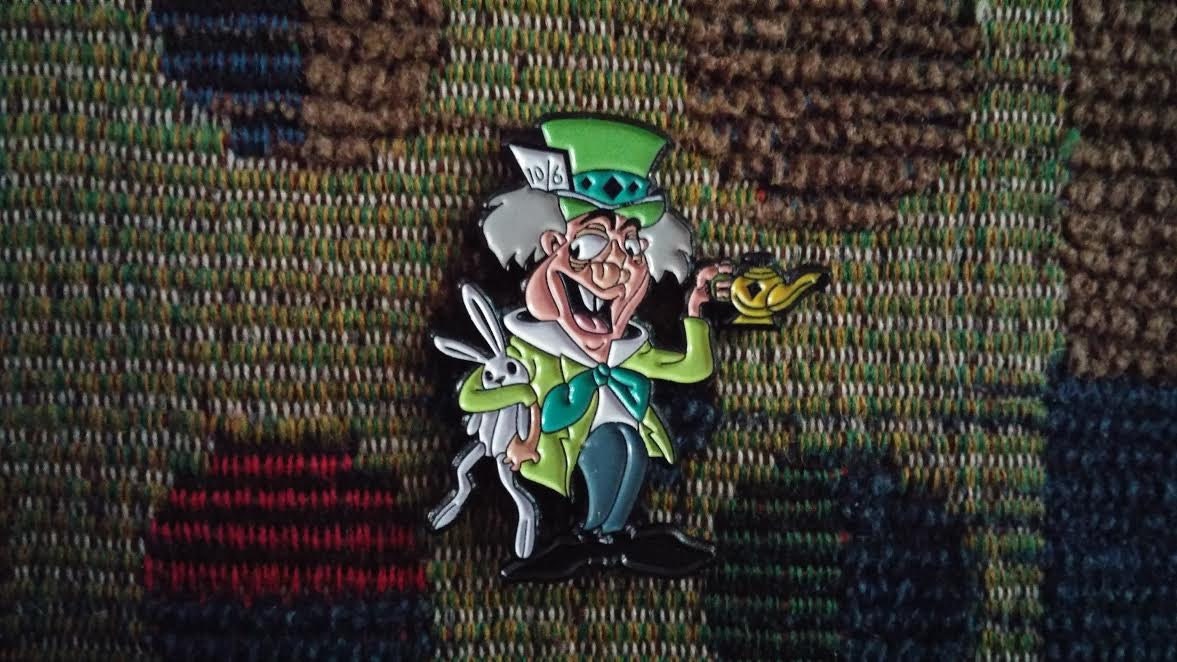 10 Pack of the Mad Hatter Alice in Wonderland Inspired Enamel Lapel Hat ...