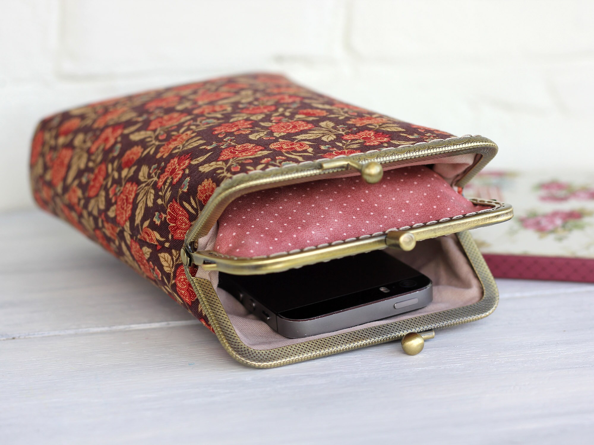 Phone Wallet Case Double Pocket Clutch - Etsy