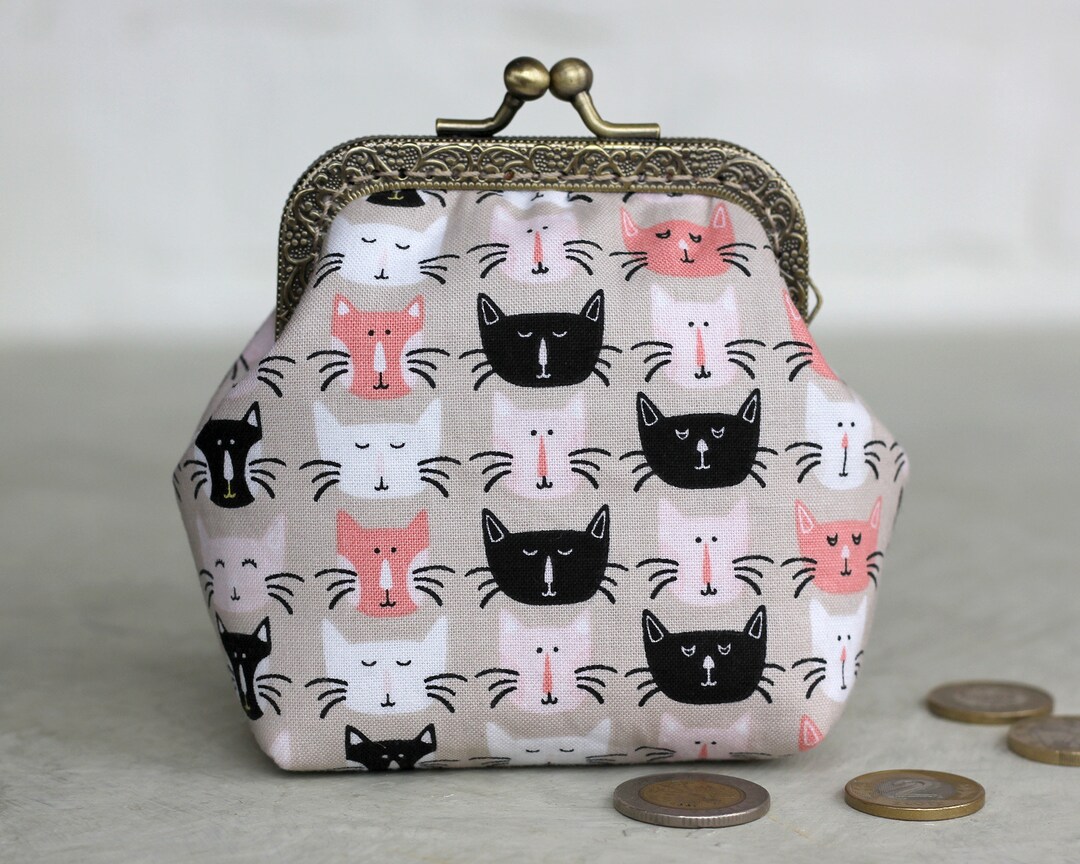Cats Coin Purse Notions Pouch Knitting Crochet Cross Stitch Quilt Case ...