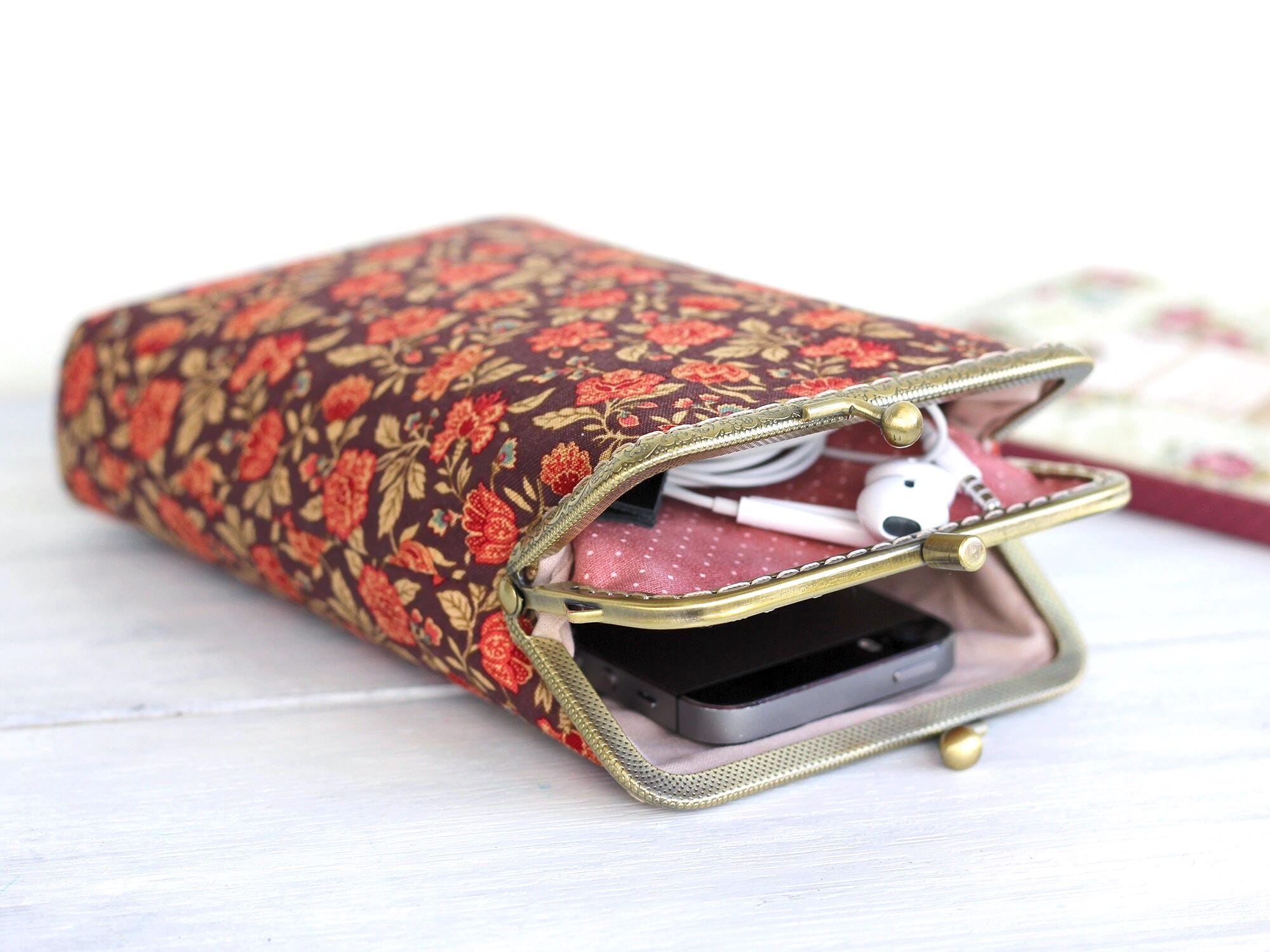 Phone Wallet Case Double Pocket Clutch - Etsy