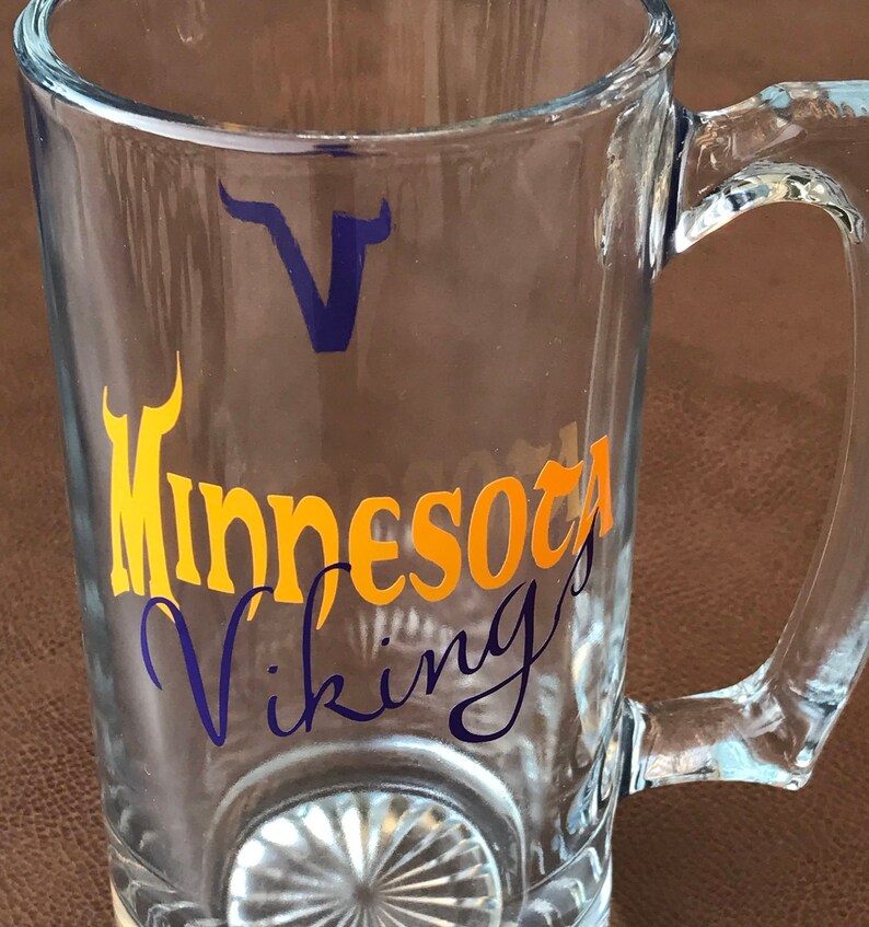 Minnesota Vikings Sports Glassware Football Glassware - Etsy