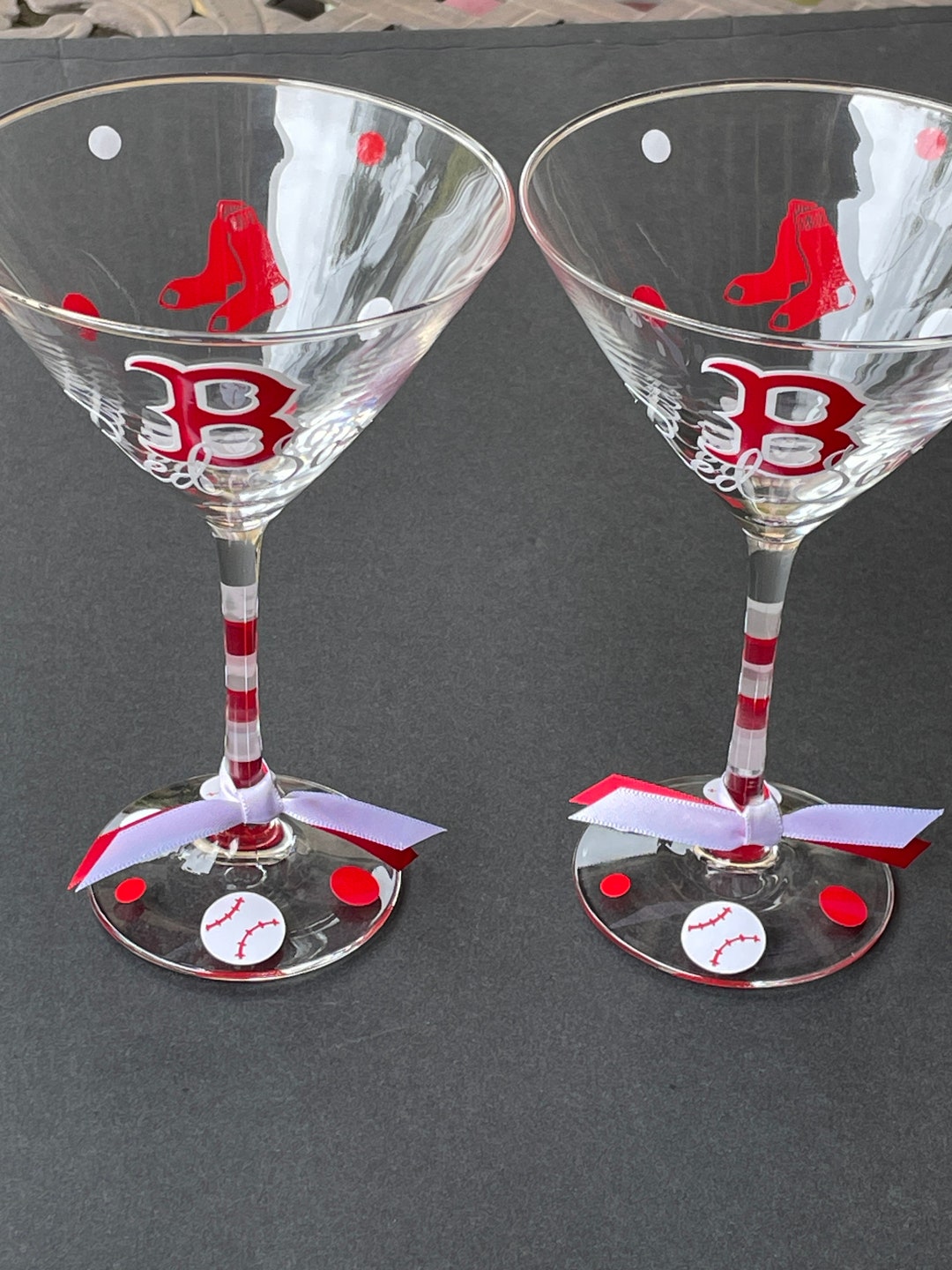 Personalized Red Sox Glassware: Baseball Fan Gift - Etsy