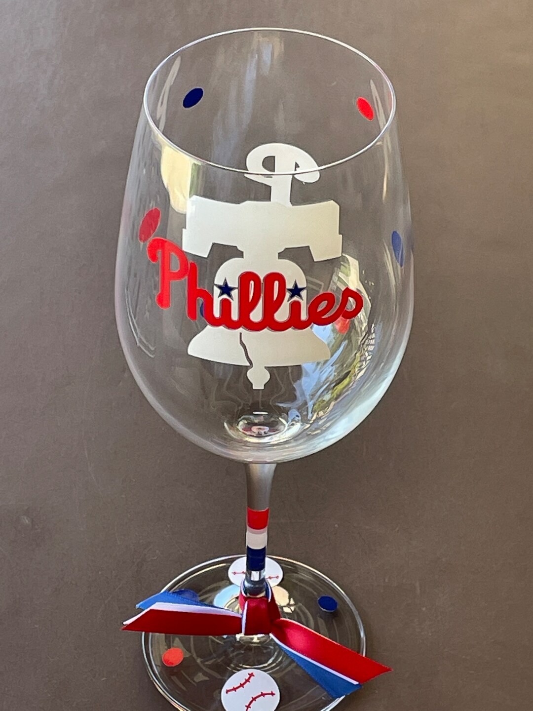 Phillies Wine or Beer Glass: Baseball Fan Gift - Etsy
