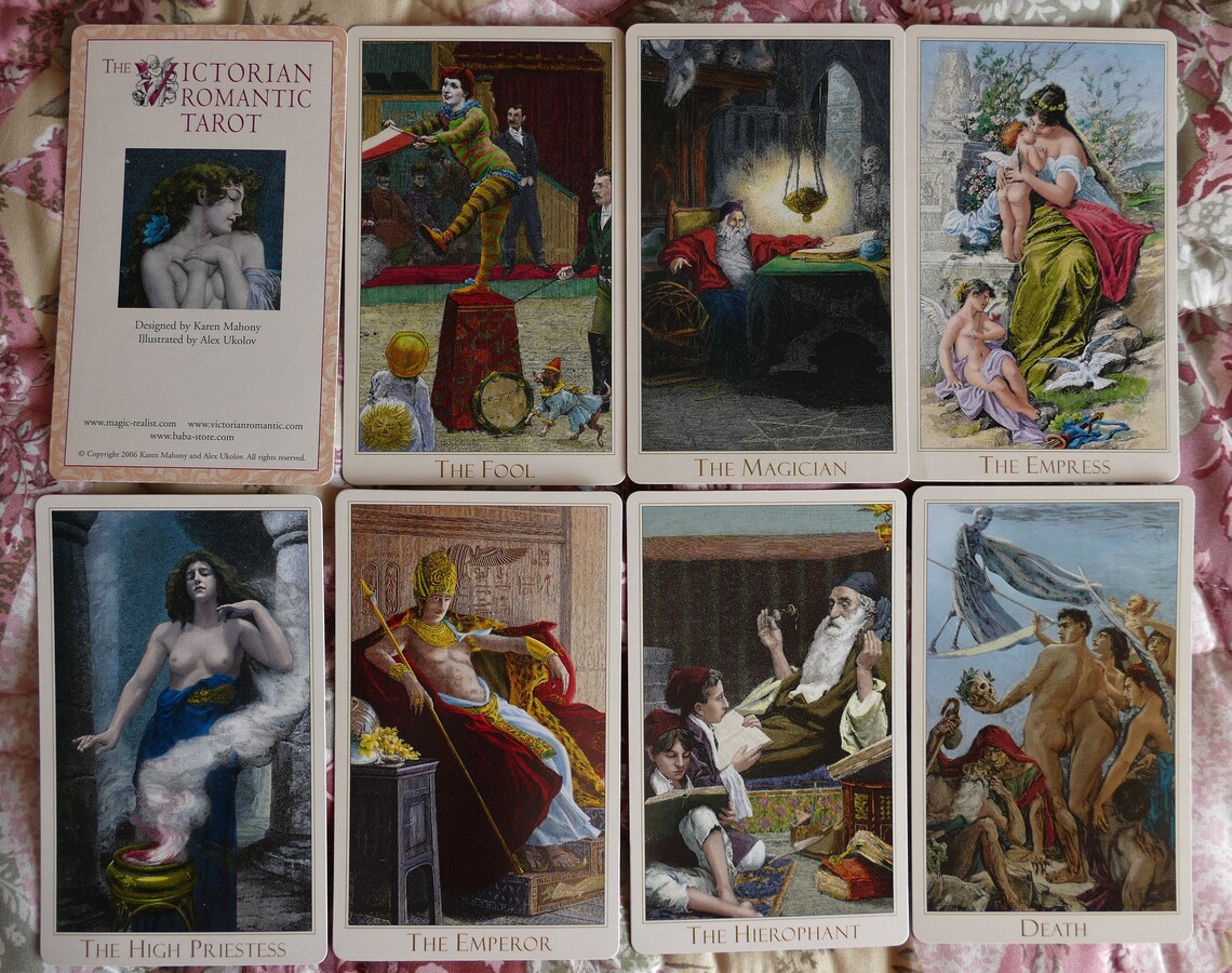 Victorian Romantic Tarot Cards 2006 First Edition By Karen Etsy
