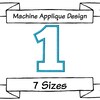 Number 3 Applique - Block Font - Machine Embroidery Design - 7 Sizes ...