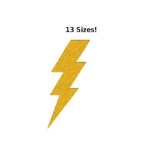 Lightning Bolt Machine Embroidery Design - 13 Sizes - Instant Download ...