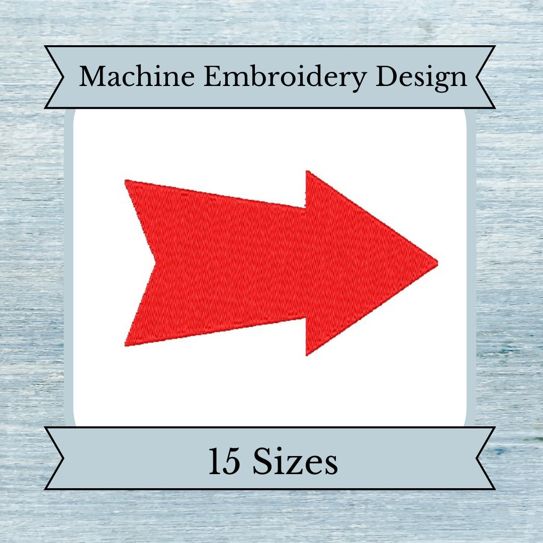 Chunky Arrow Machine Embroidery Design - 15 Sizes - Instant Download ...