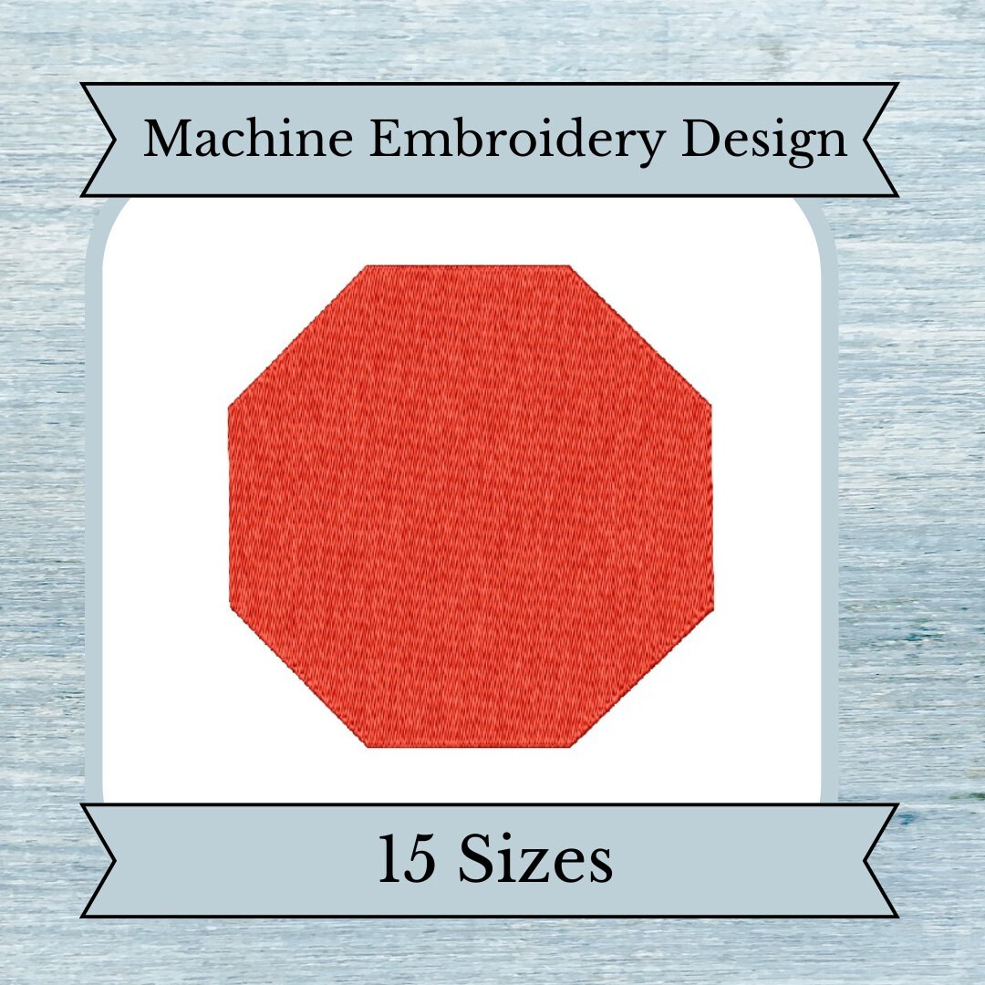 Octagon Machine Embroidery Design - 15 Sizes - Instant Download Design ...
