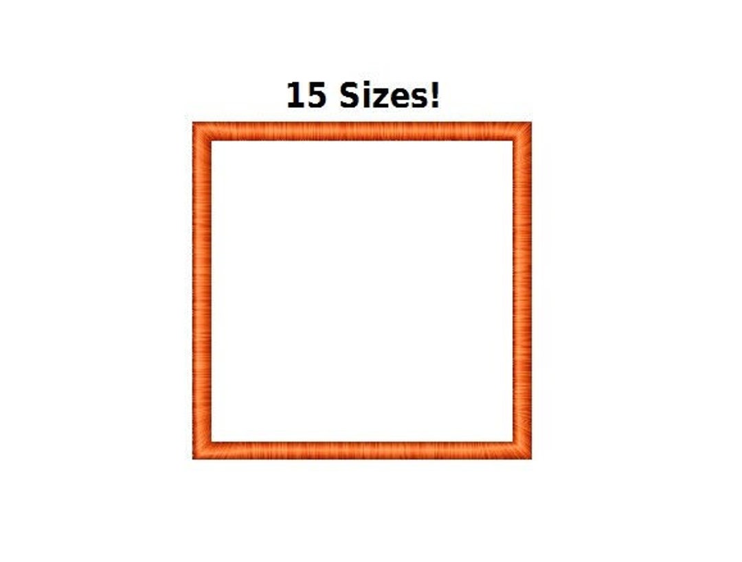 Square Applique Machine Embroidery Design 15 Sizes Instant Download ...