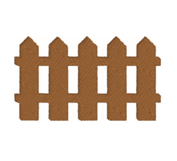 Picket Fence Machine Embroidery Design 4 Sizes Instant - Etsy