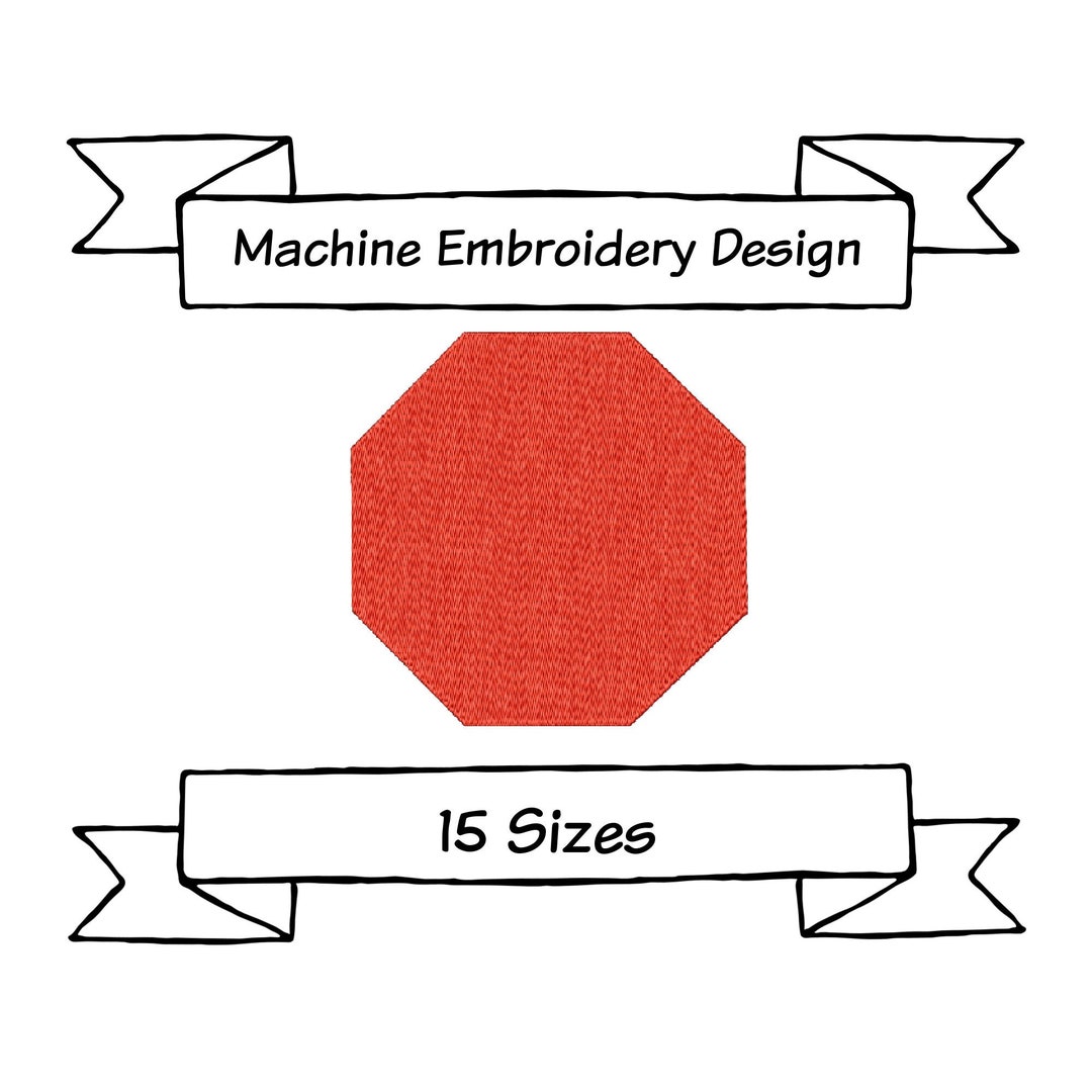 Octagon Machine Embroidery Design 15 Sizes Instant Download Design Fill ...