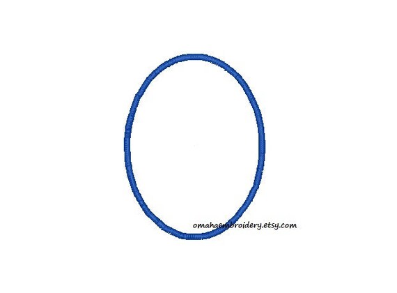 Oval Applique Machine Embroidery Design 5 Sizes Instant | Etsy
