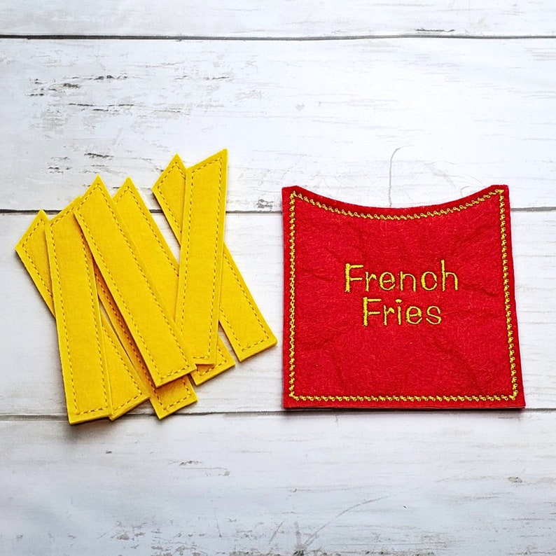 ITH French Fries Pattern - Play Food - Machine Embroidery Design - Felt ...
