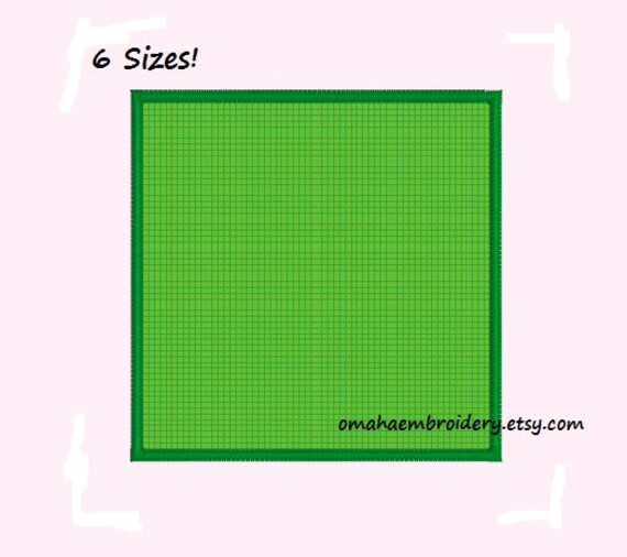 Square Applique Machine Embroidery Design 6 Sizes Instant | Etsy
