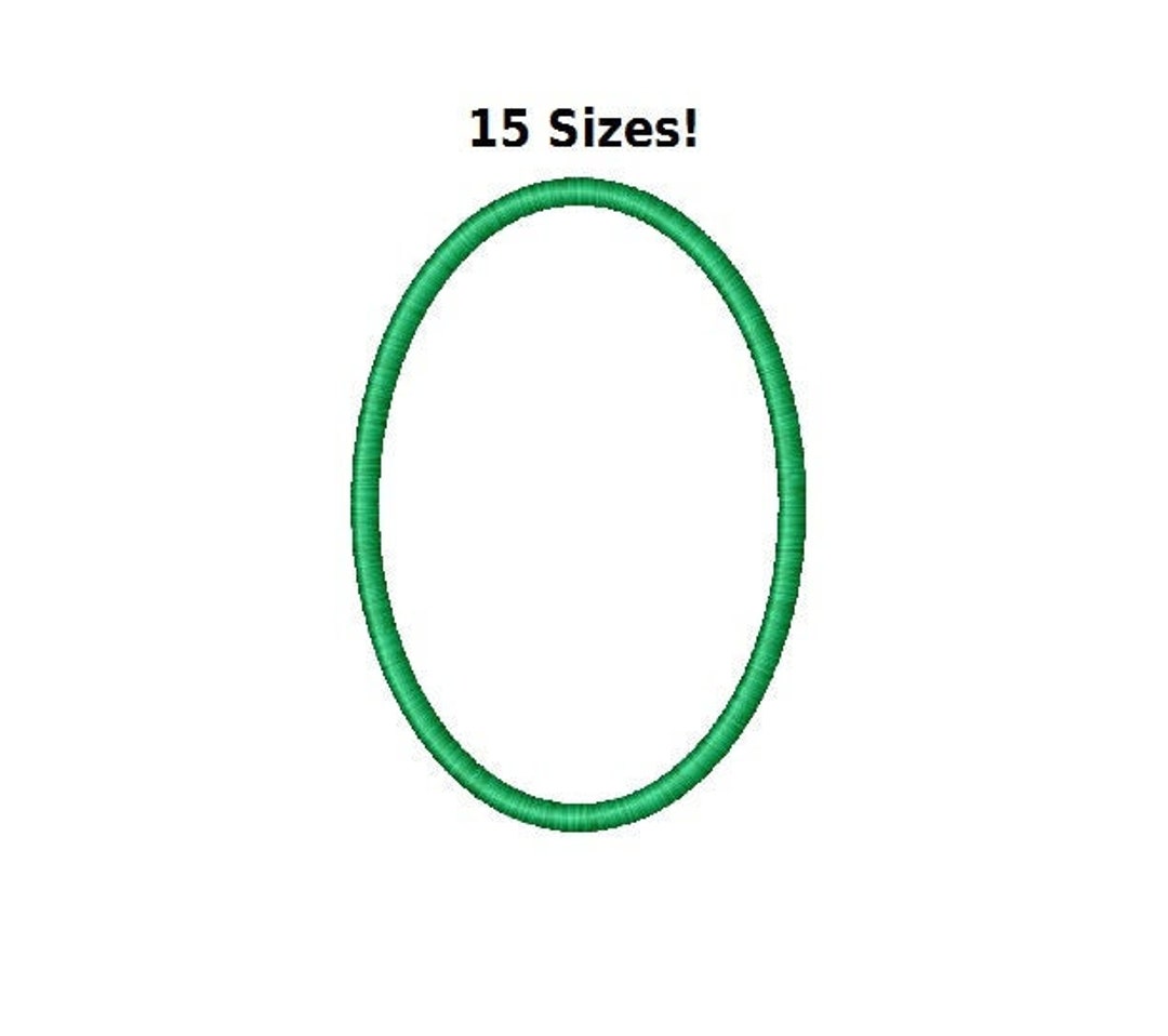 Oval Applique Machine Embroidery Design 15 Sizes Instant Download ...