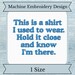 This is a Shirt Poem Embroidery Design - 1 Size - 4x4 Hoop - Instant ...