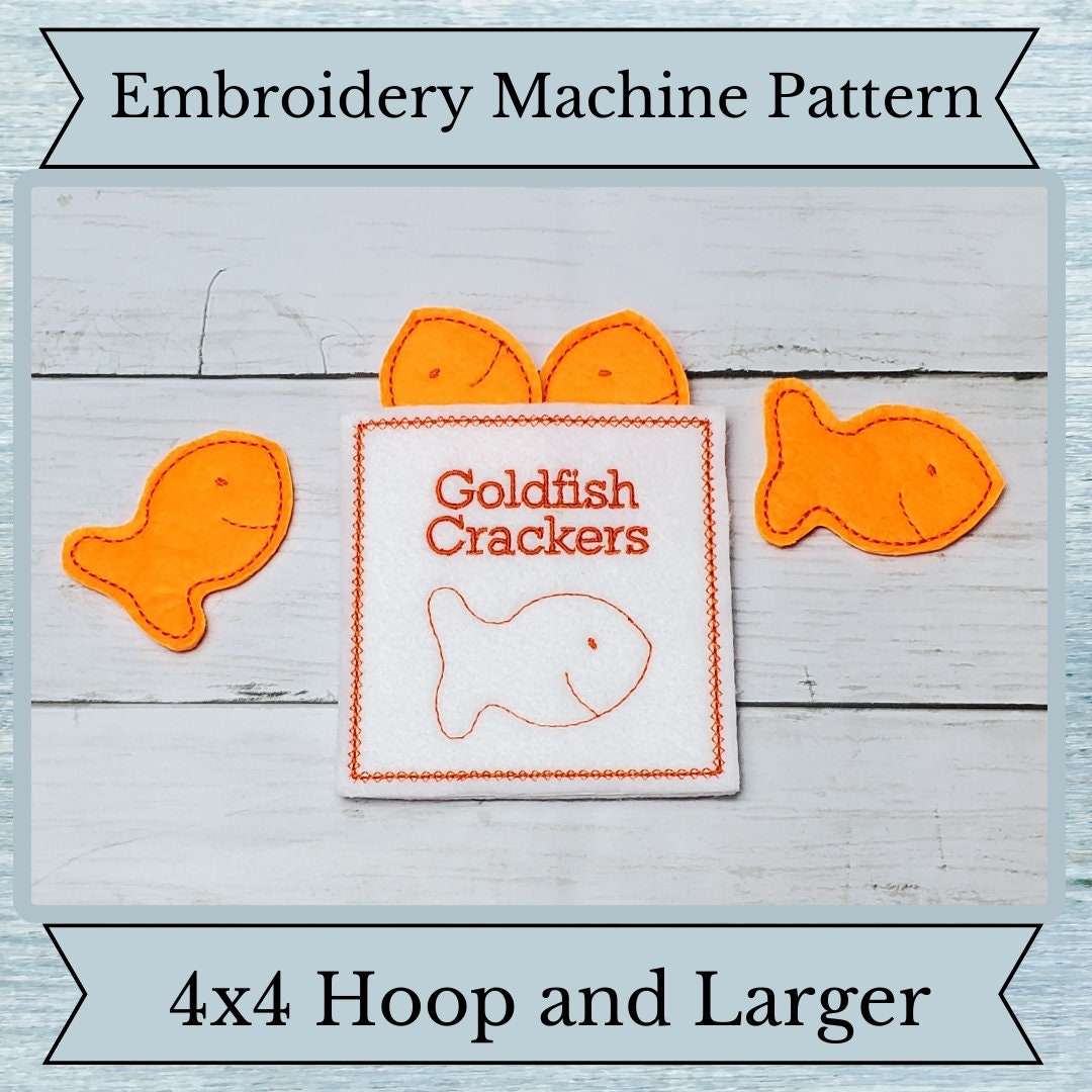 ITH Goldfish Cracker Pattern - Play Food - Machine Embroidery Design ...