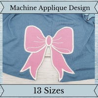 Wendy Side Bow Machine Embroidery Design - Etsy