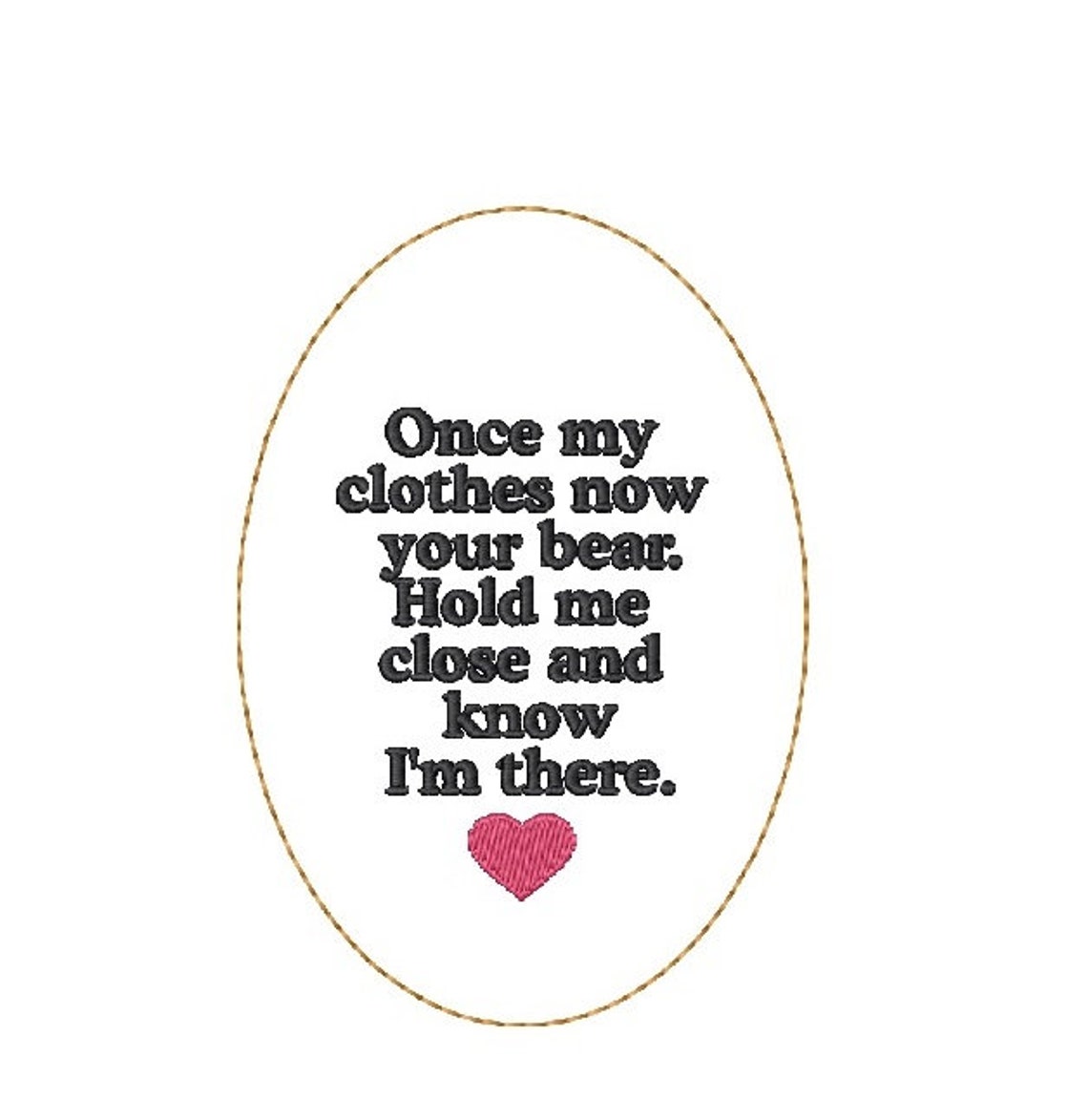 Memory Bear Poem - Machine Embroidery Design - 1 Size - Memory Bear ...