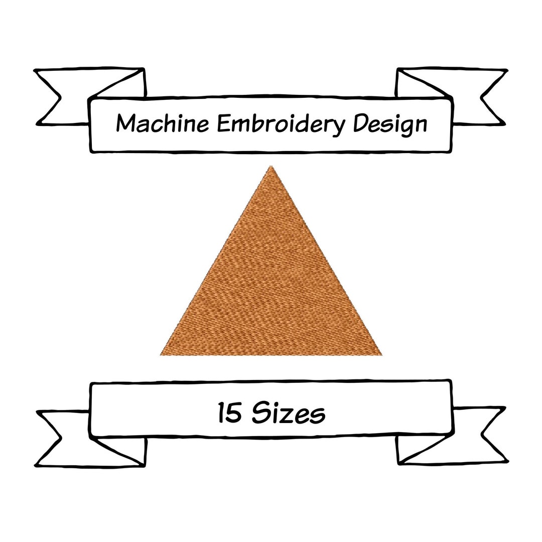 Triangle Machine Embroidery Design 15 Sizes Instant - Etsy