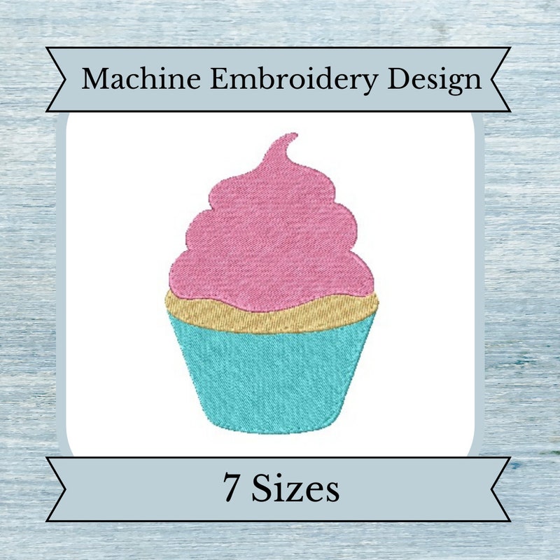 Cupcake Embroidery - Etsy