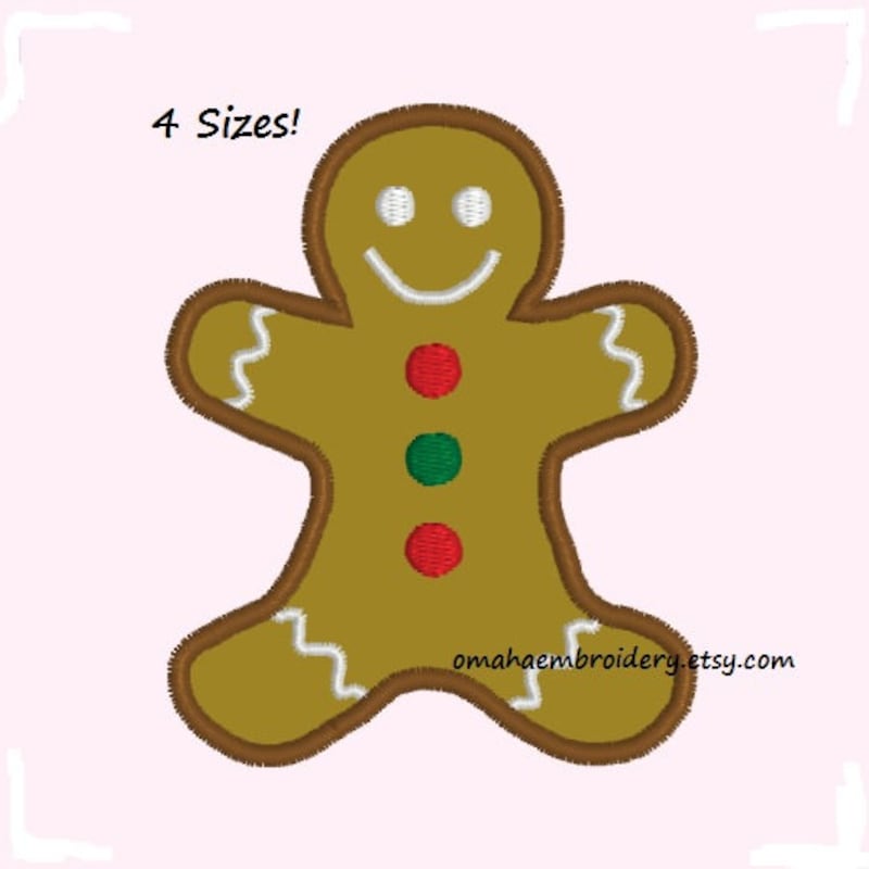 Gingerbread Applique - Etsy